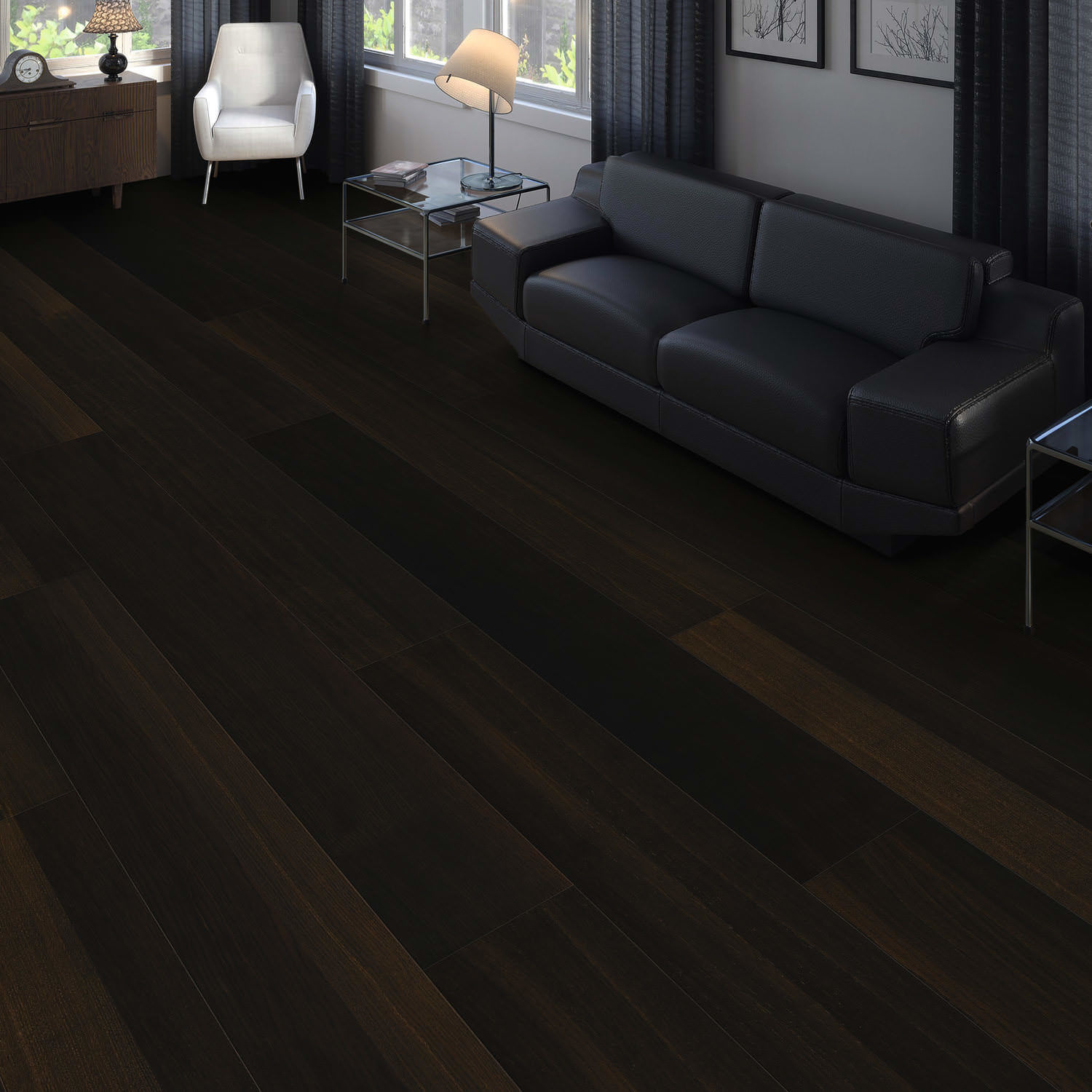544598 - HARO Wood Performance Floor Multivo 2-Strip 4V Amber Smoked ...