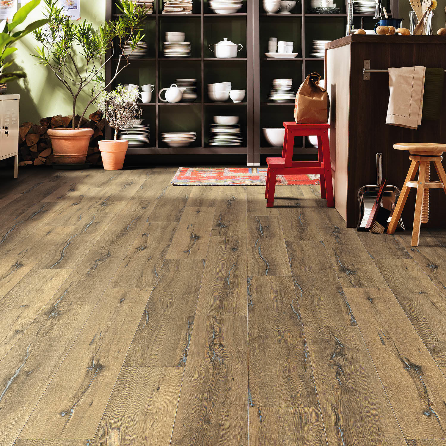 544775 - HARO Laminate Floor TRITTY 200 Aqua Plank 1-Strip 4V Oak Metallic Nature* authentic Top ...